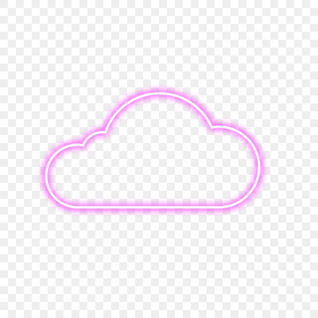 Pink neon cloud icon png | Premium Icons Sticker - rawpixel