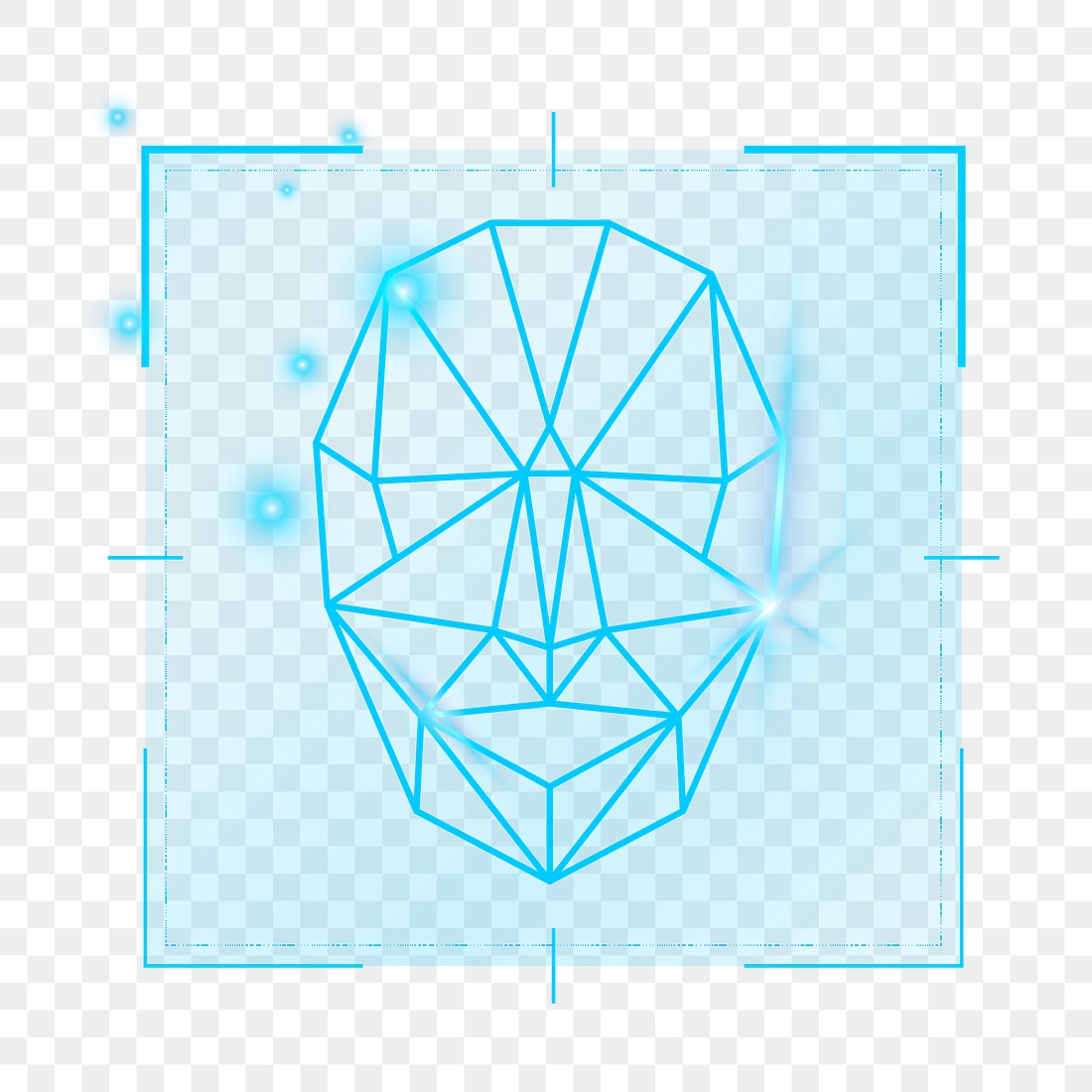 Face recognition biometric scan png | Premium PNG Sticker - rawpixel