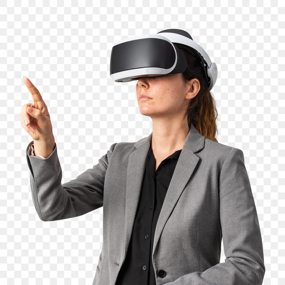 Png woman wearing VR headset | Premium PNG Sticker - rawpixel