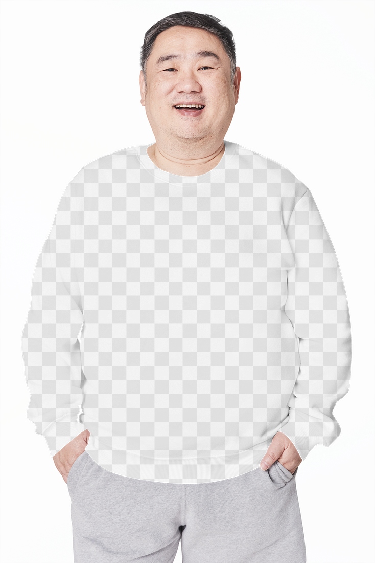Size inclusive men’s fashion sweatshirt | Premium PNG - rawpixel