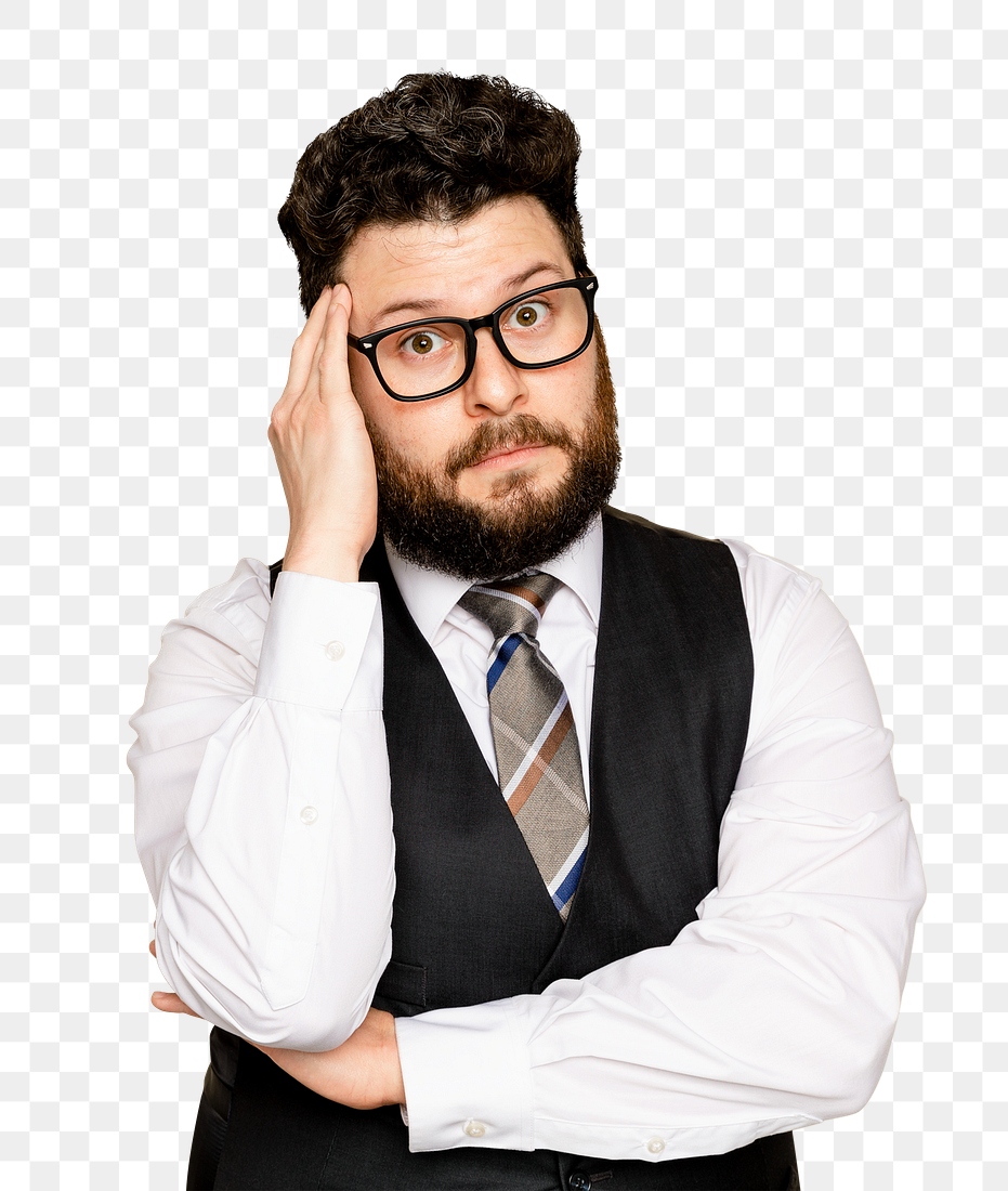 Frustrated man mockup png hand | Premium PNG Sticker - rawpixel