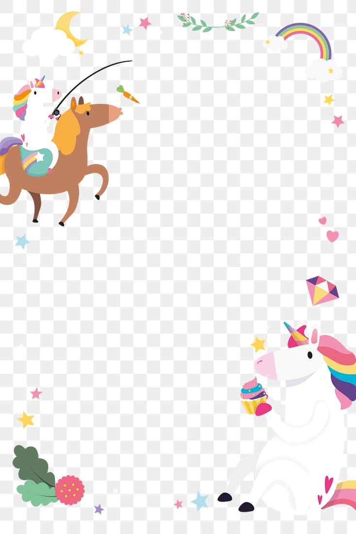 Unicorn png colorful frame magical | Premium PNG - rawpixel