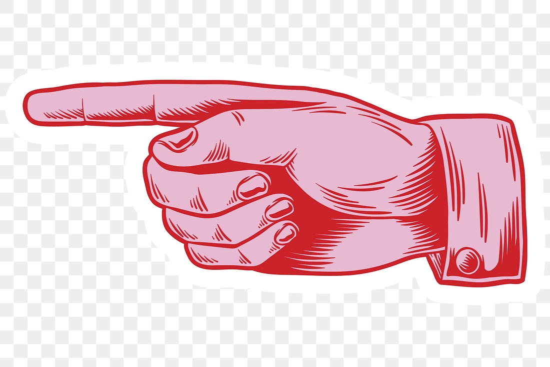 Hand pointing left icon sticker | Premium PNG Sticker - rawpixel
