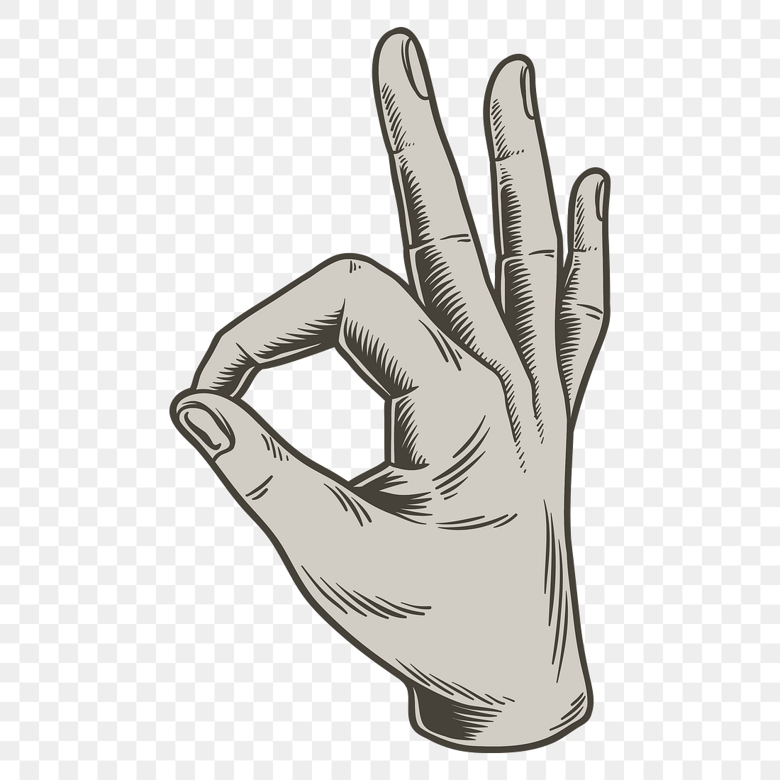Okay hand sign language design | Premium PNG Sticker - rawpixel