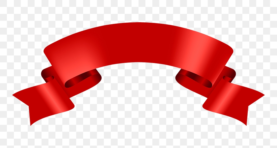 Red Ribbon PNG, transparent label | Premium PNG Sticker - rawpixel