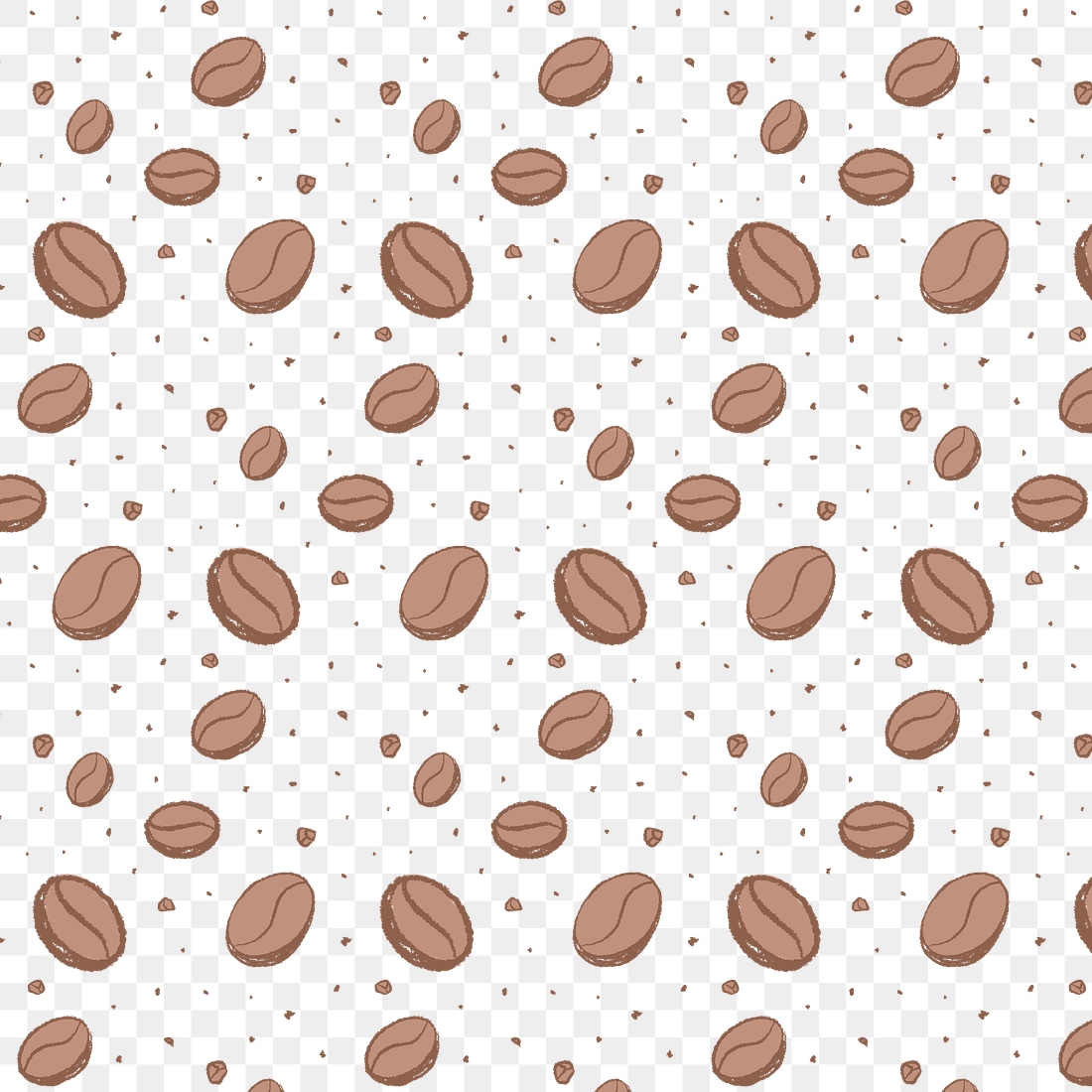 Coffee beans png pattern, brown | Premium PNG - rawpixel
