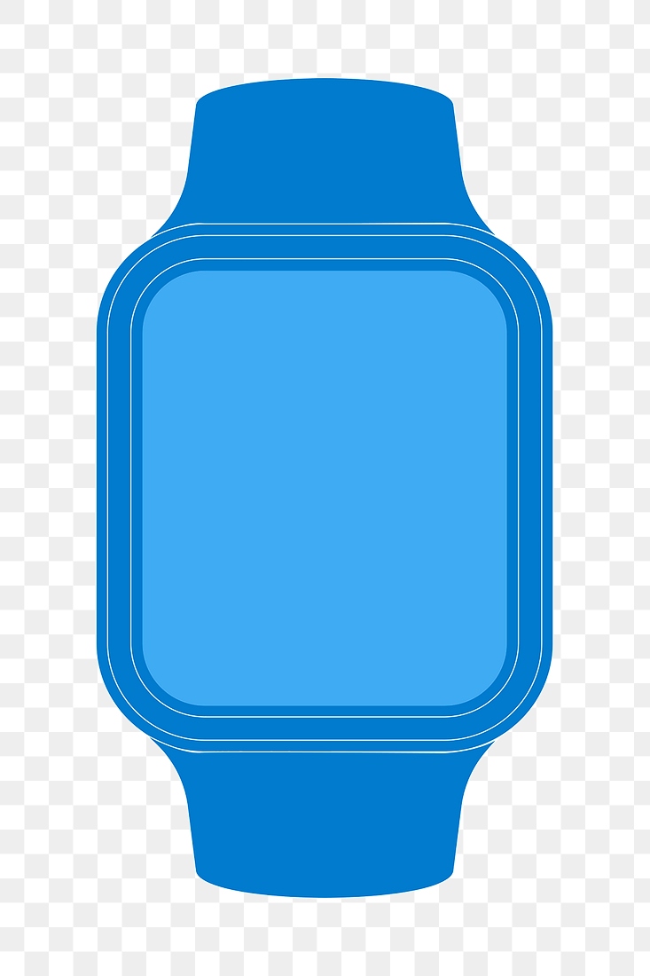 Blue smartwatch png sticker, blank | Free PNG Sticker - rawpixel