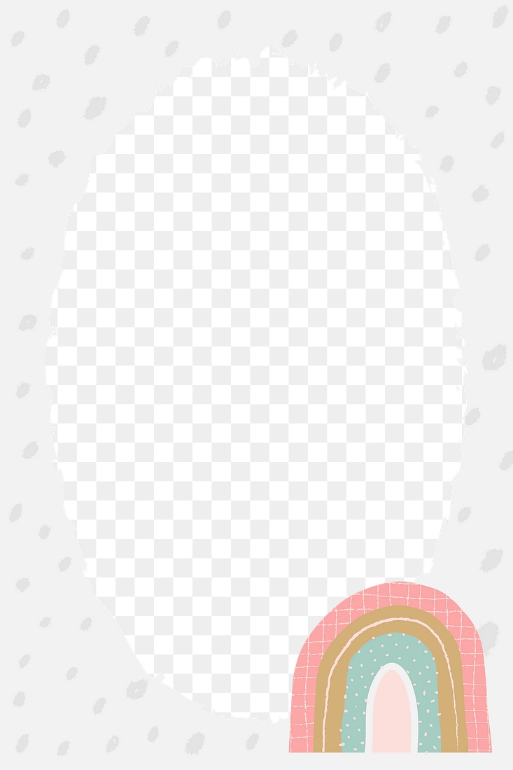 Rainbow frame PNG clipart, doodle | Premium PNG - rawpixel