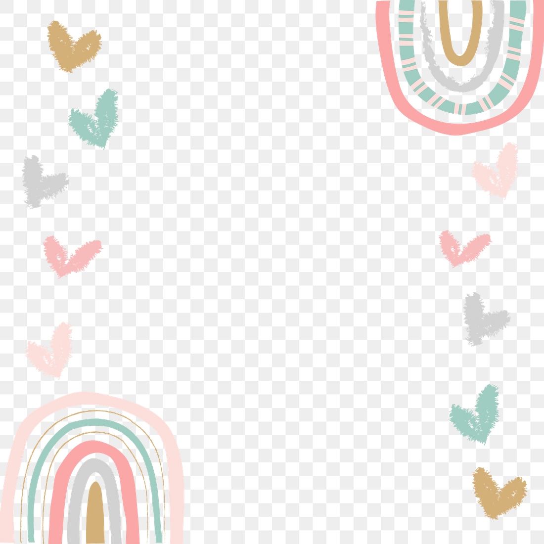 Cute frame PNG clipart, doodle | Premium PNG - rawpixel