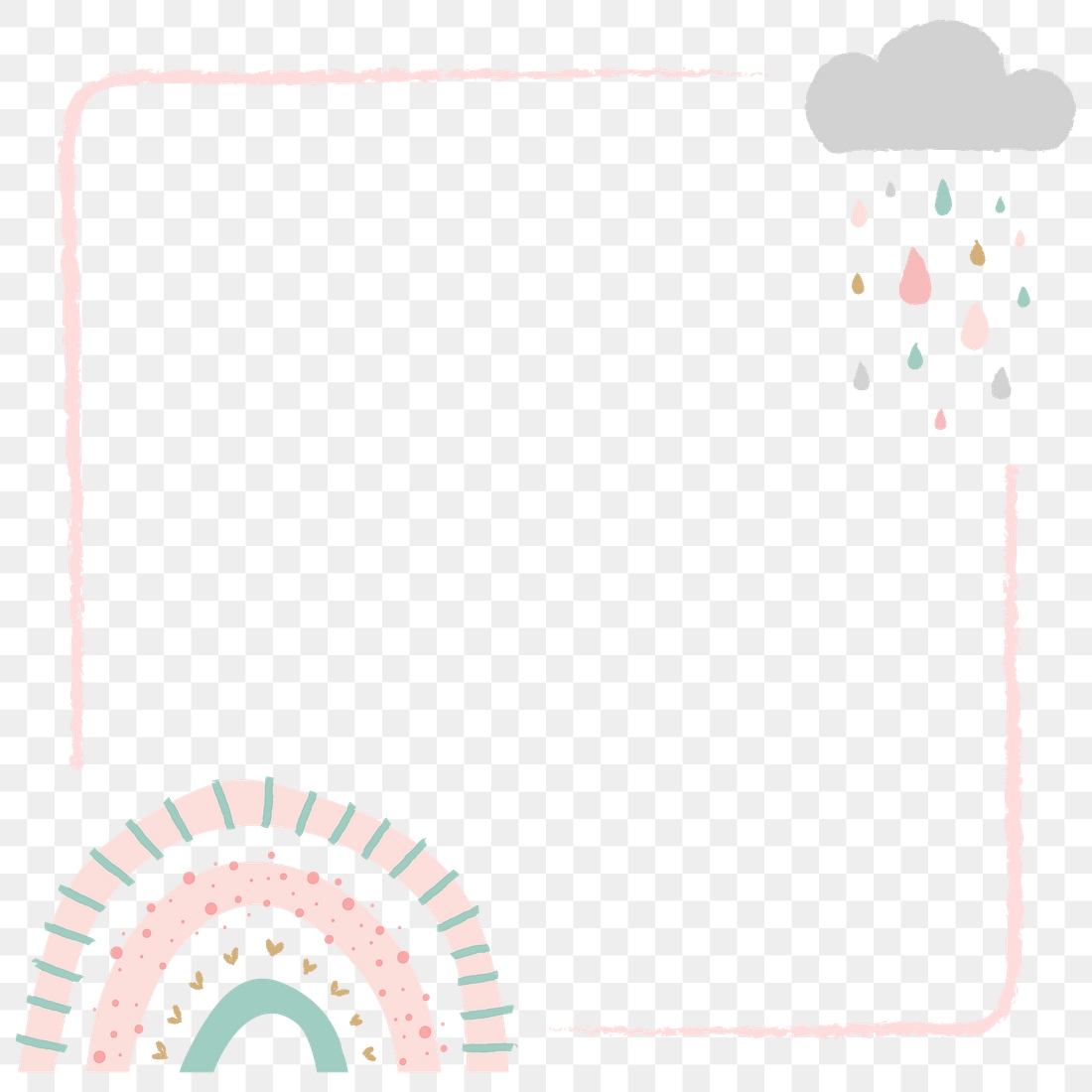 Cute frame PNG clipart, doodle | Premium PNG - rawpixel