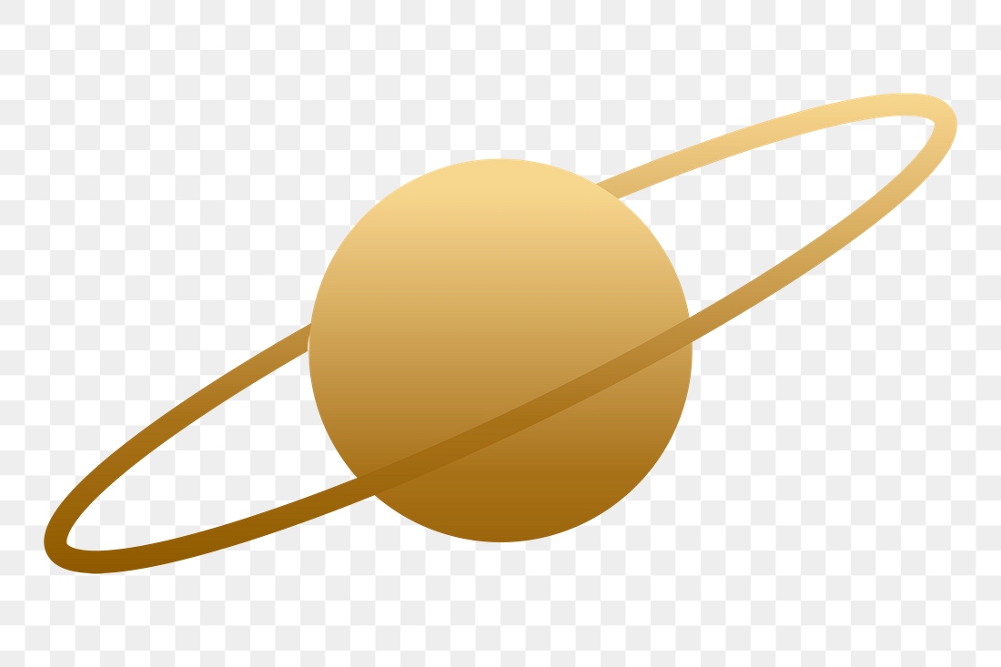Galaxy saturn png sticker, gold | Premium PNG Sticker - rawpixel
