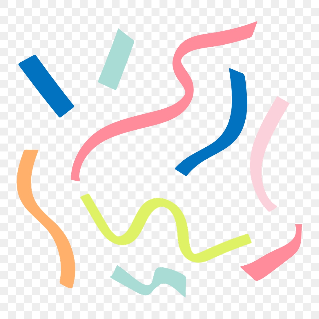 Colorful ribbons png collage element | Premium PNG - rawpixel