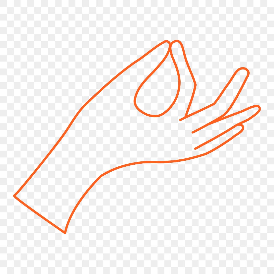 Aesthetic hand png sticker, minimal | Premium PNG Sticker - rawpixel