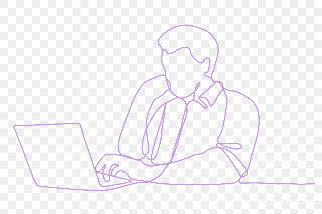 Young man png line drawing | Premium PNG - rawpixel