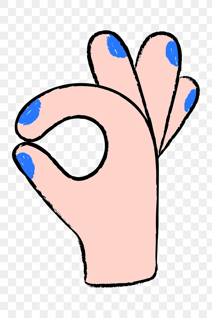 Okay sign png doodle, cute | Premium PNG Sticker - rawpixel