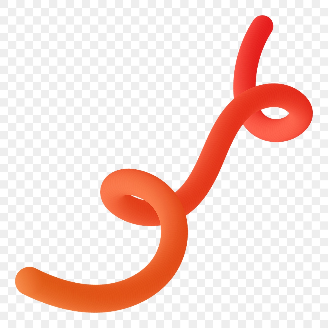 Red squiggle 3D render png | Premium PNG Sticker - rawpixel