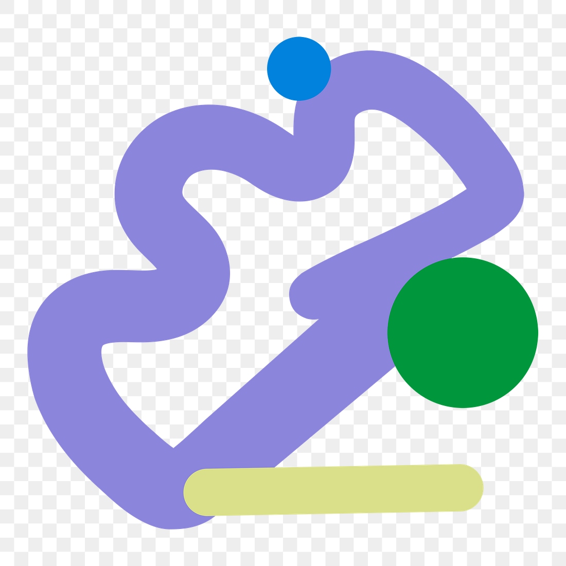 Squiggle shape png logo element, | Premium PNG Sticker - rawpixel