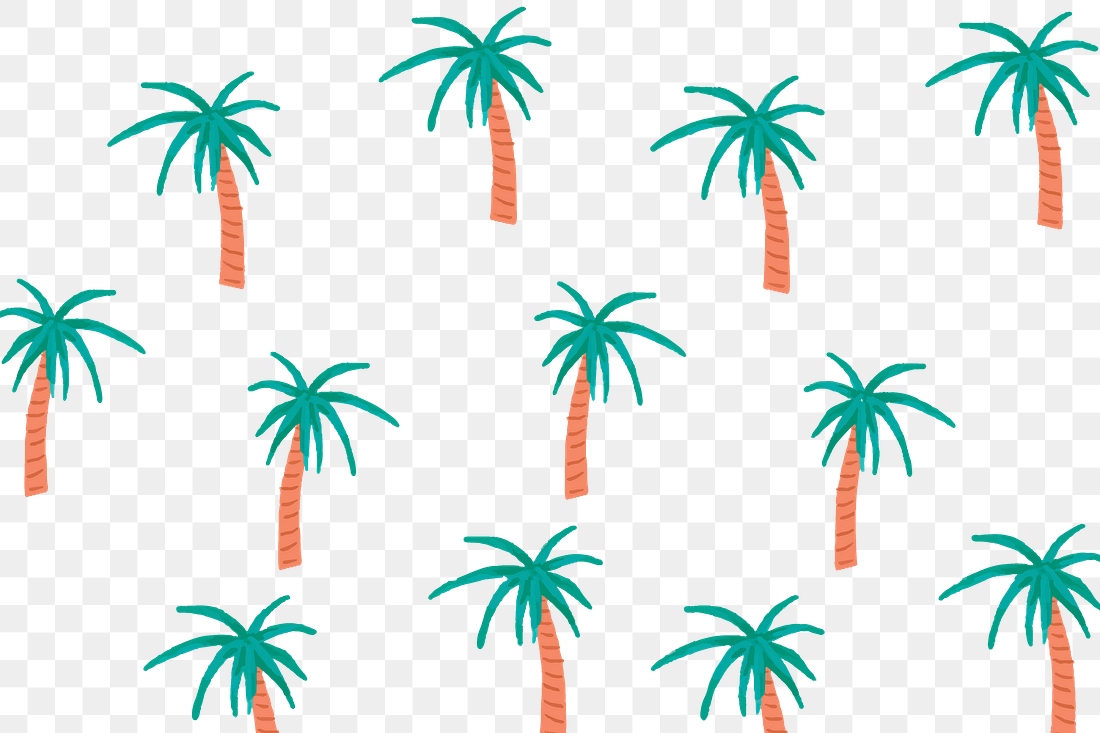 Palm tree pattern png, transparent | Premium PNG - rawpixel