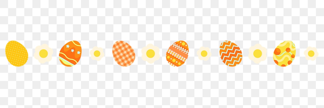 Easter eggs png patterned divider, | Premium PNG - rawpixel