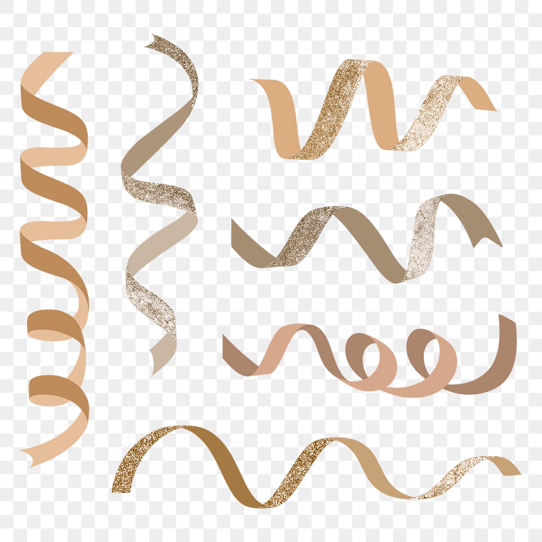 Glitter ribbons png decoration sticker | Premium PNG - rawpixel
