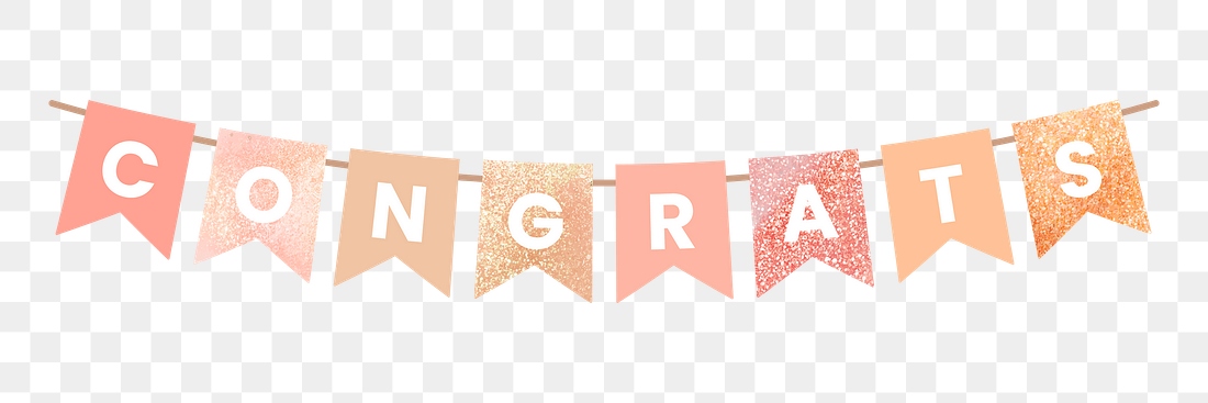 Png congrats banner clipart, celebration | Premium PNG - rawpixel