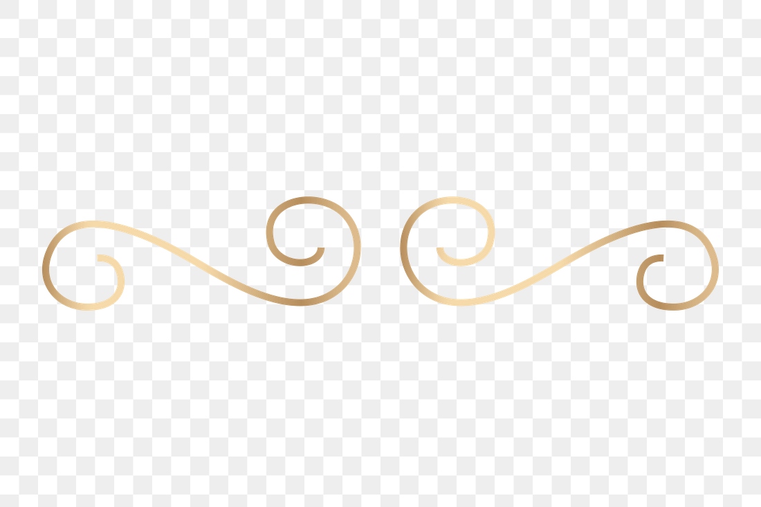 Png gold scroll divider, luxury | Premium PNG Sticker - rawpixel
