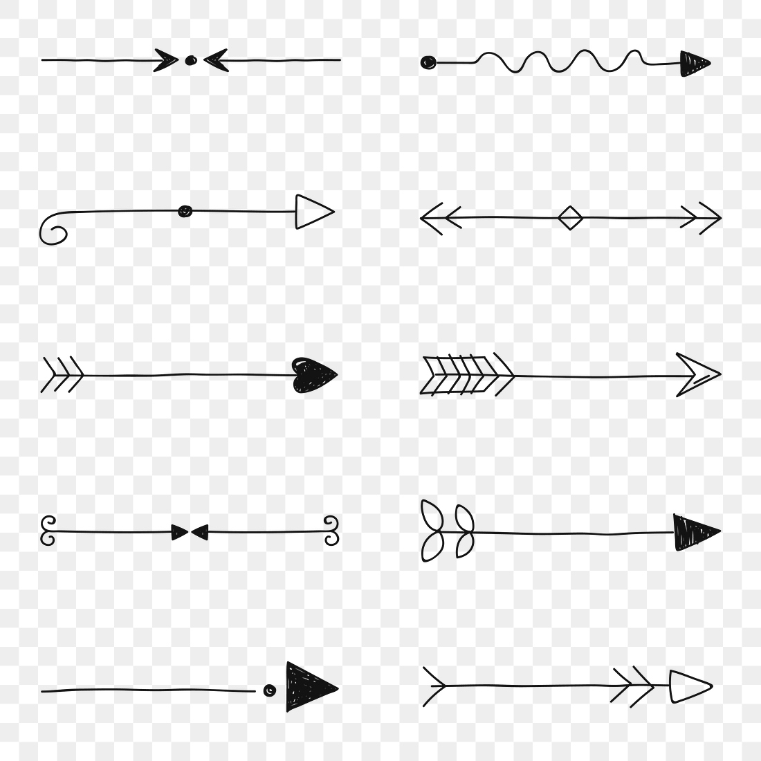 Arrow divider png, clipart doodle | Premium PNG - rawpixel