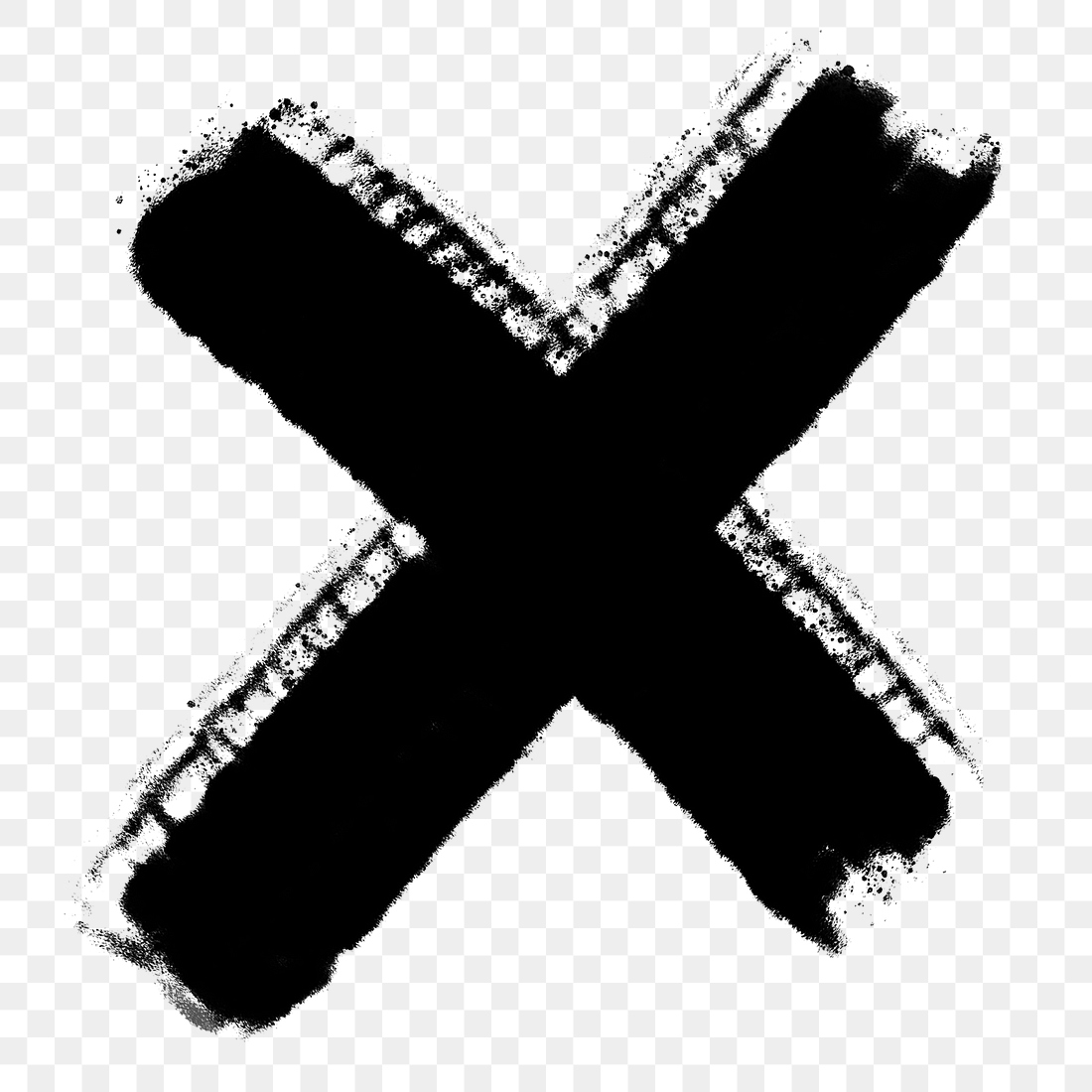 Png X brush strokes sticker, | Premium PNG - rawpixel