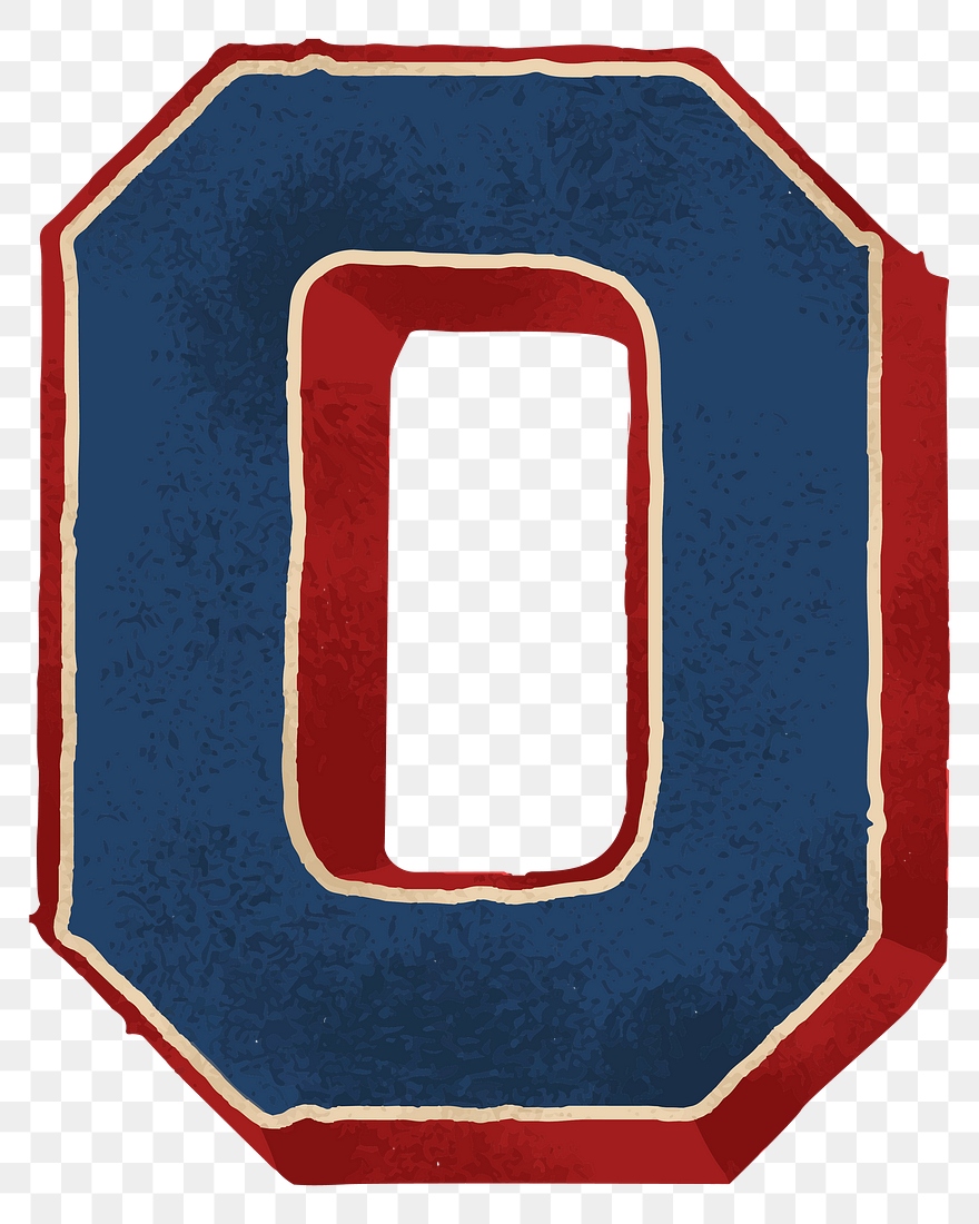 Vintage varsity O png font | Premium PNG Sticker - rawpixel