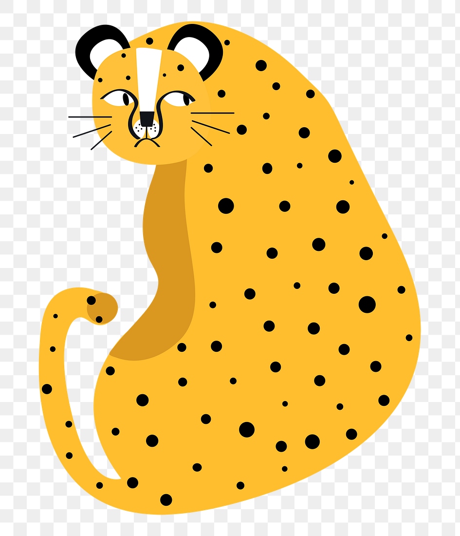 Leopard png animal sticker yellow | Premium PNG Sticker - rawpixel
