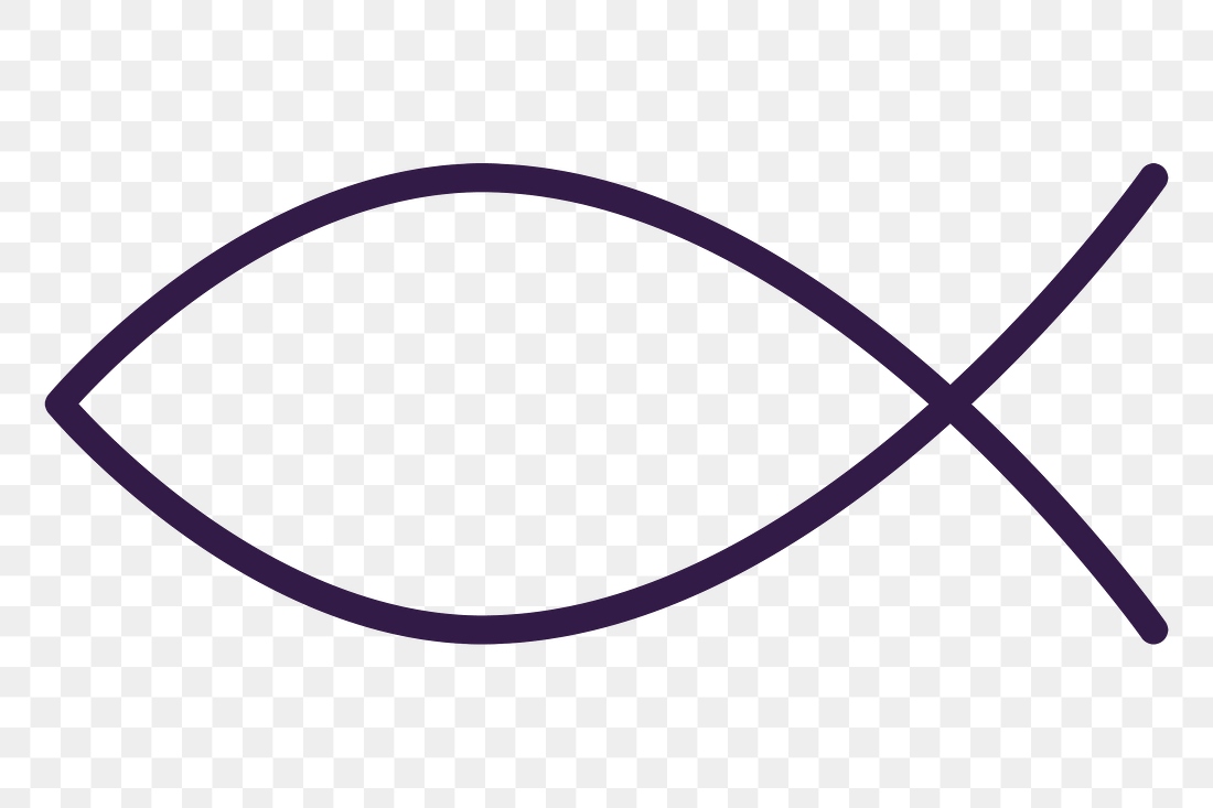 Christian ichthys fish symbol design | Premium PNG Sticker - rawpixel