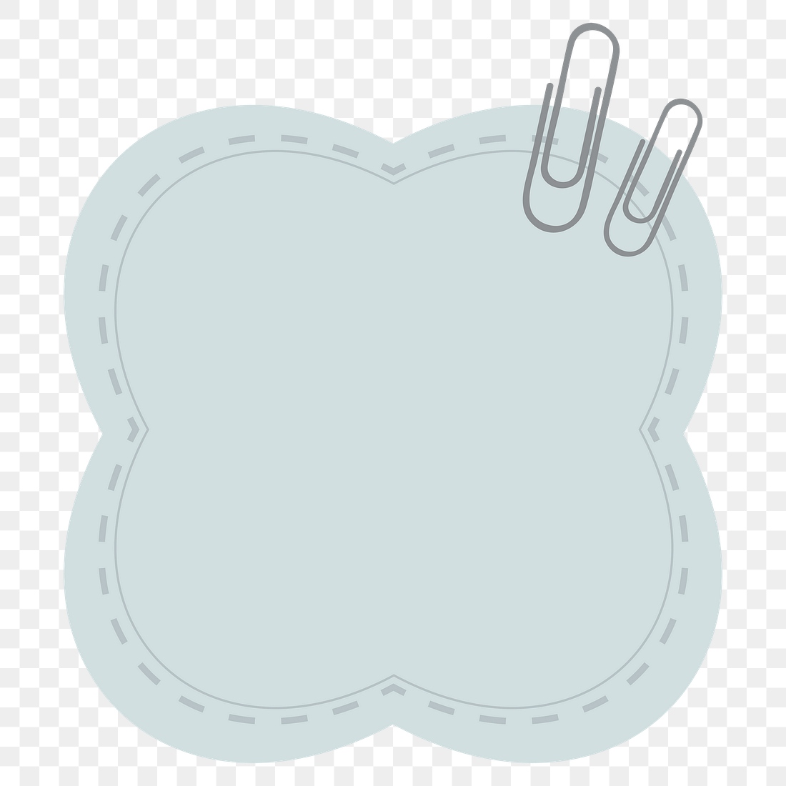 Blank notepaper set clips transparent | Premium PNG Sticker - rawpixel