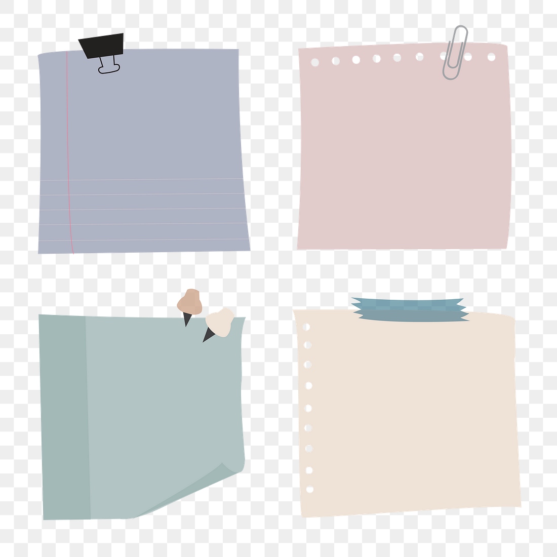 Set of notepaper on transparent | Premium PNG - rawpixel