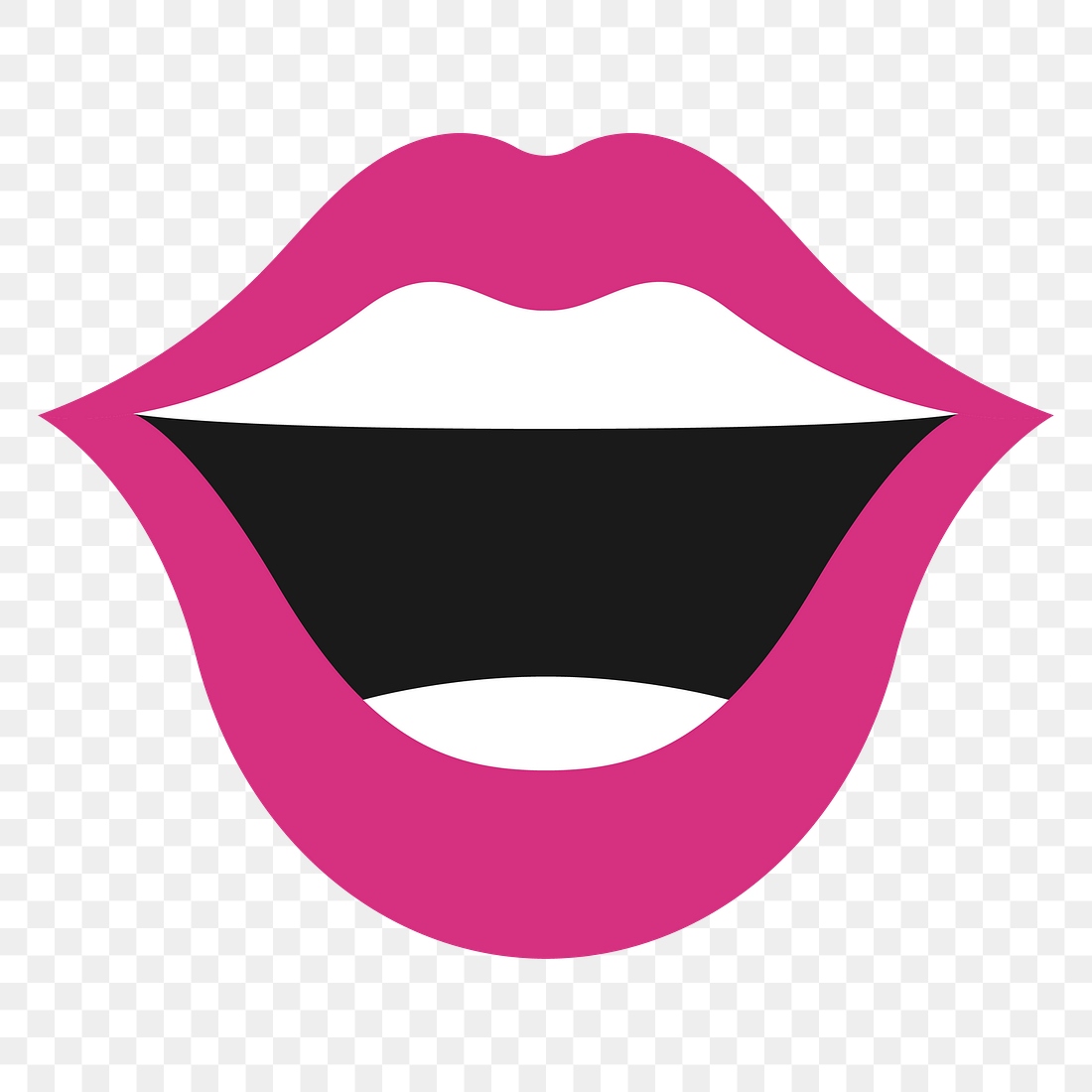 Pink lips design element transparent | Premium PNG Sticker - rawpixel
