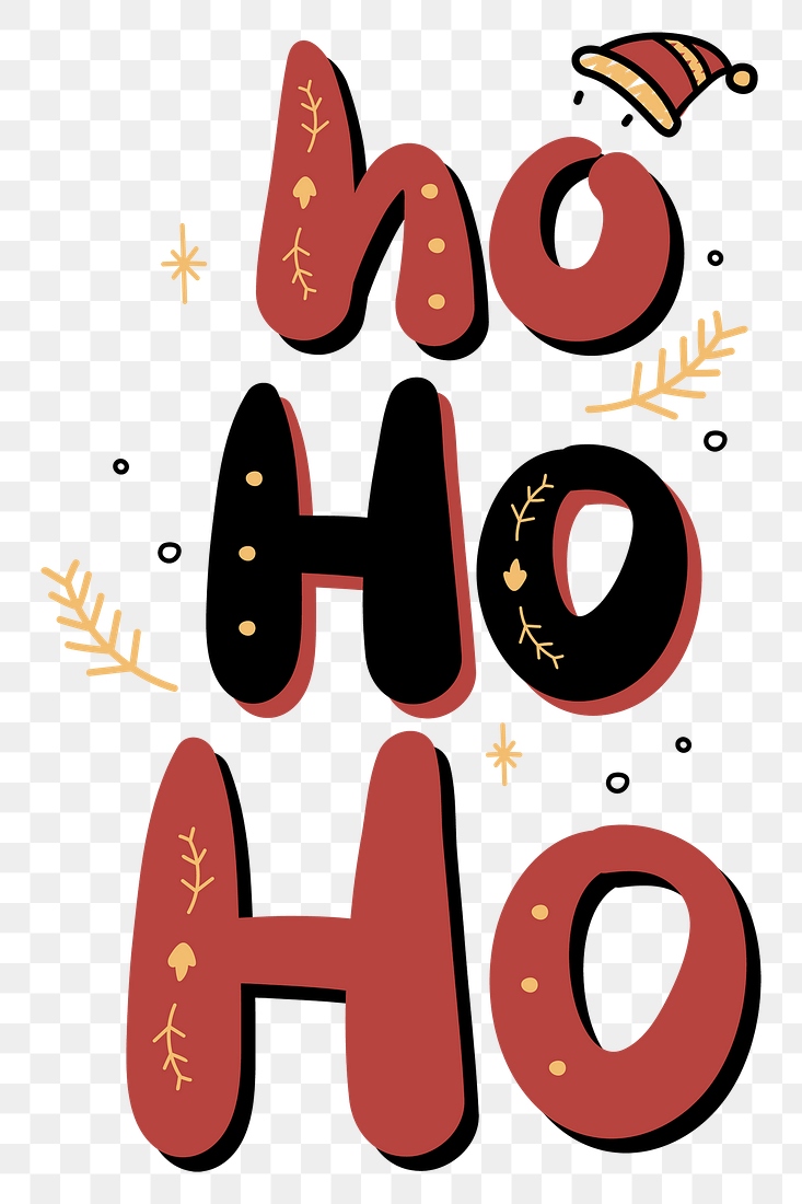 Hohoho png Christmas celebration doodle | Premium PNG Sticker - rawpixel