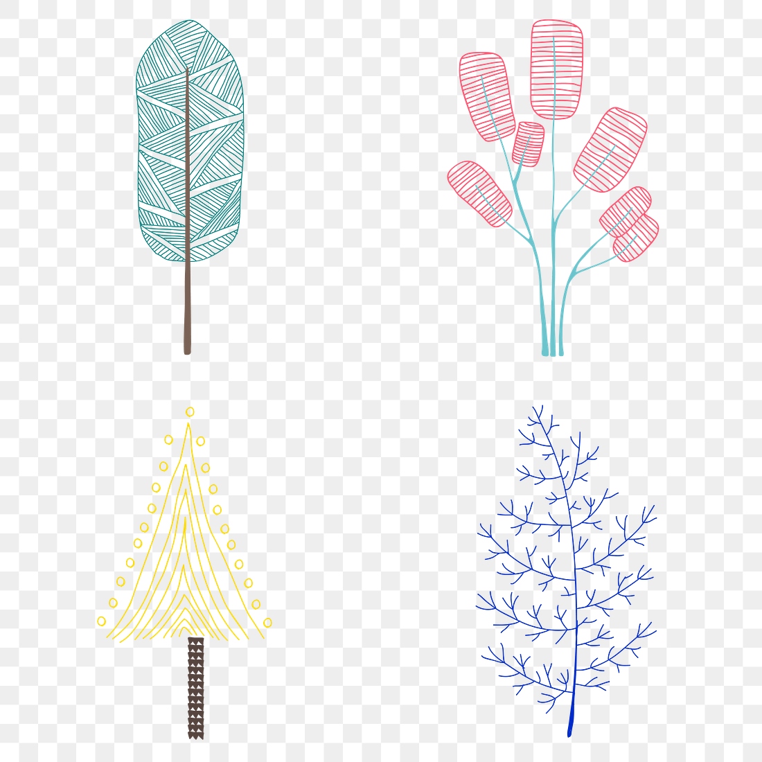 Cute pastel pine tree sticker | Premium PNG - rawpixel
