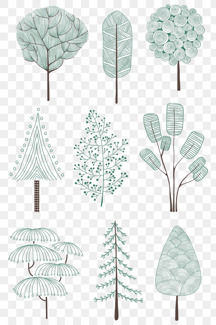 Cute pine tree sticker design | Premium PNG - rawpixel