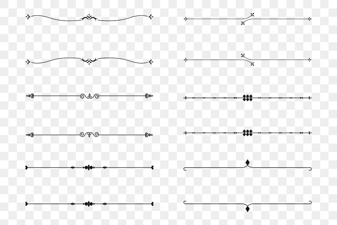 Vintage line frame collection transparent | Premium PNG - rawpixel