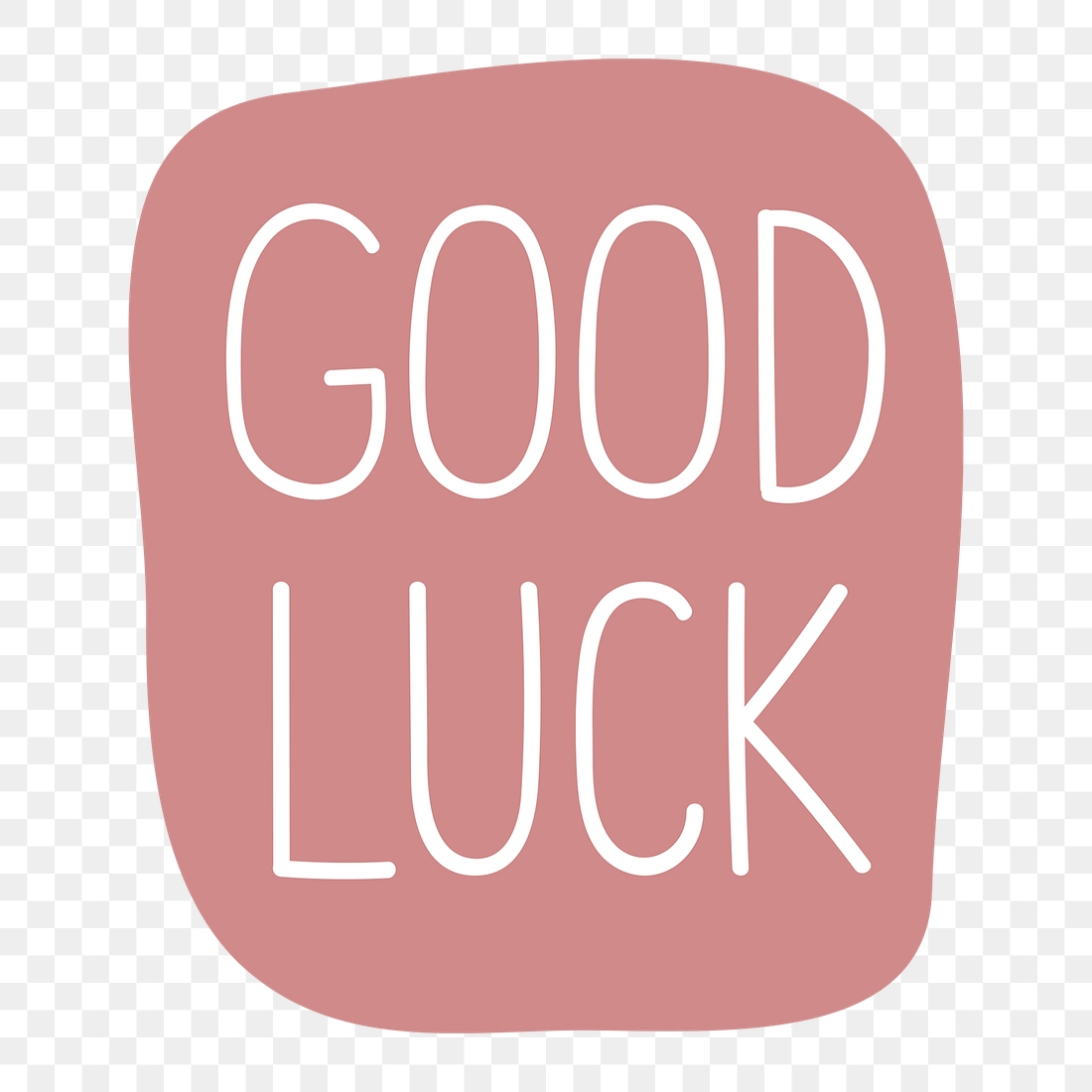 Png good luck word art | Premium PNG Sticker - rawpixel