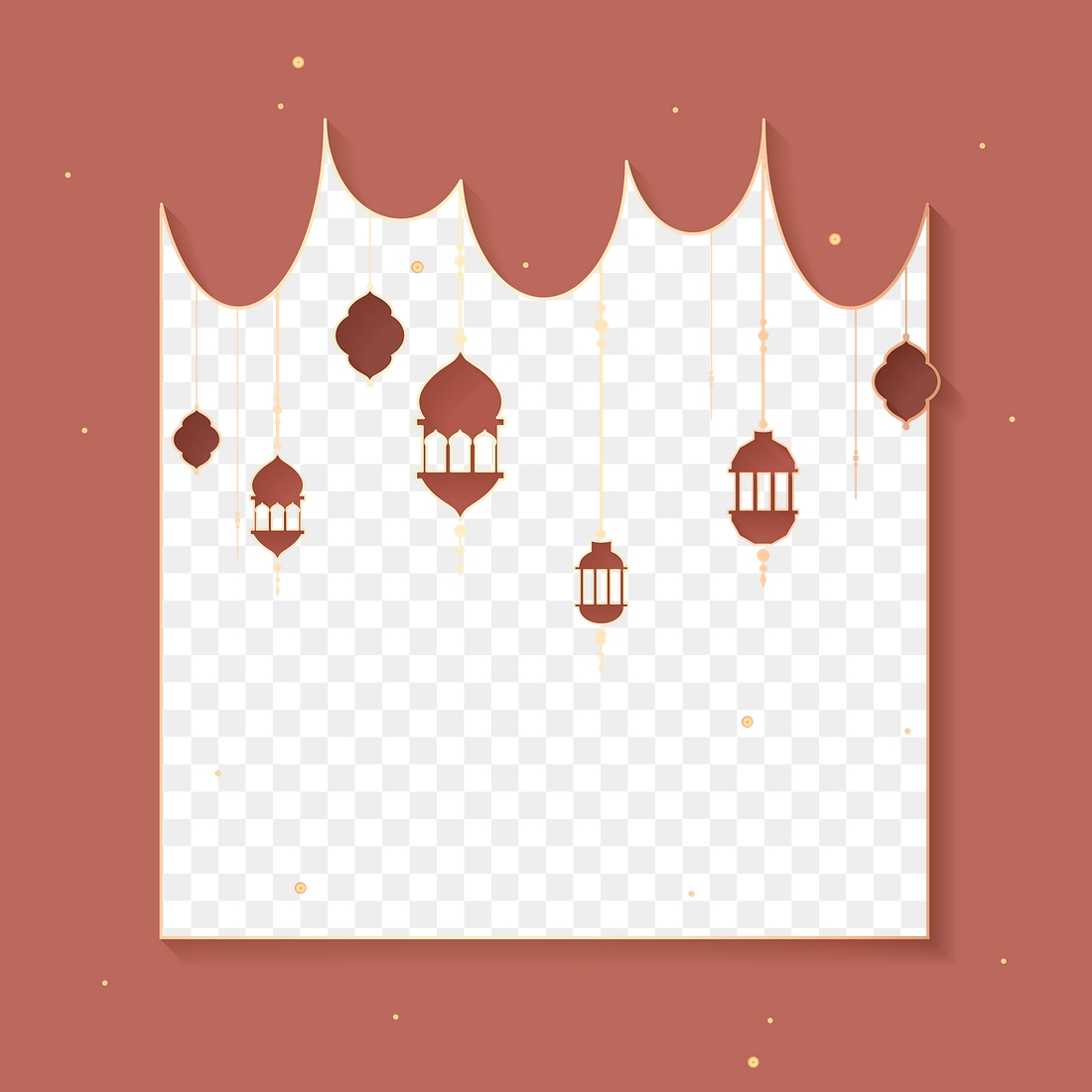 Png red Islamic square frame | Premium PNG - rawpixel