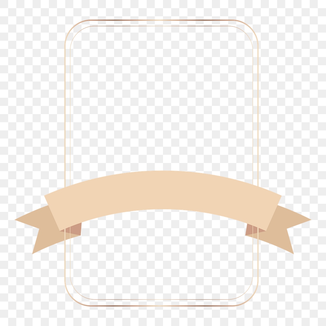 Gold frame bronze ribbon banner | Premium PNG - rawpixel