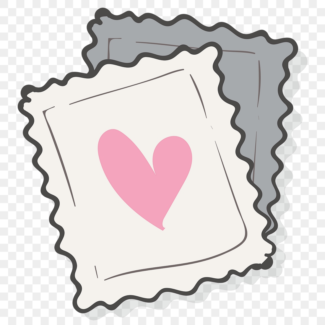 Pink heart hand drawn stamp | Premium PNG Sticker - rawpixel