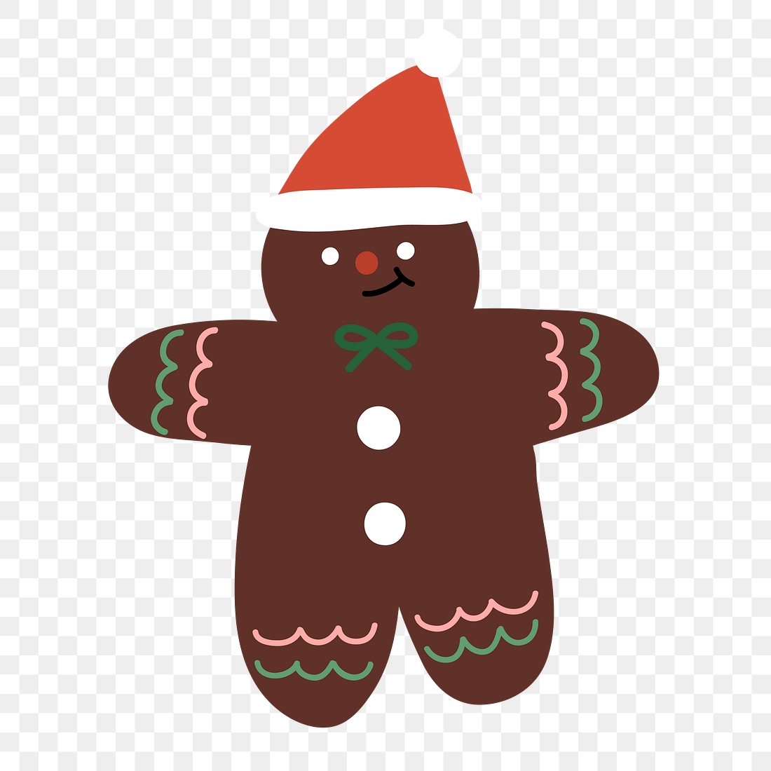 Gingerbread man social ads template | Premium PNG Sticker - rawpixel
