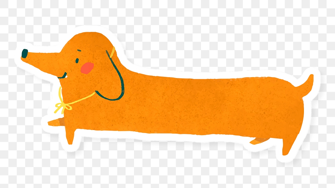 Hand drawn dachshund puppy sticker | Premium PNG Sticker - rawpixel