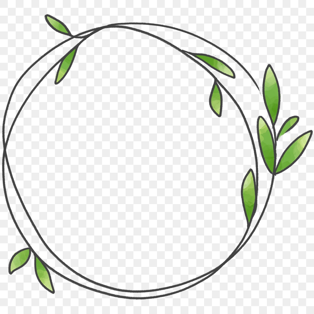Doodle wreath frame transparent png | Premium PNG - rawpixel