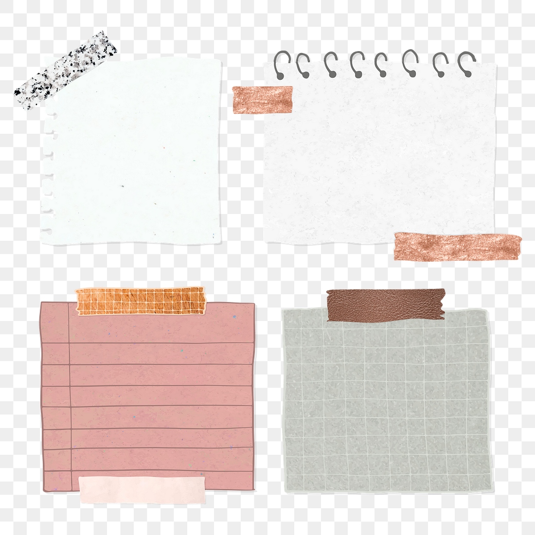 Set blank paper notes transparent | Premium PNG - rawpixel