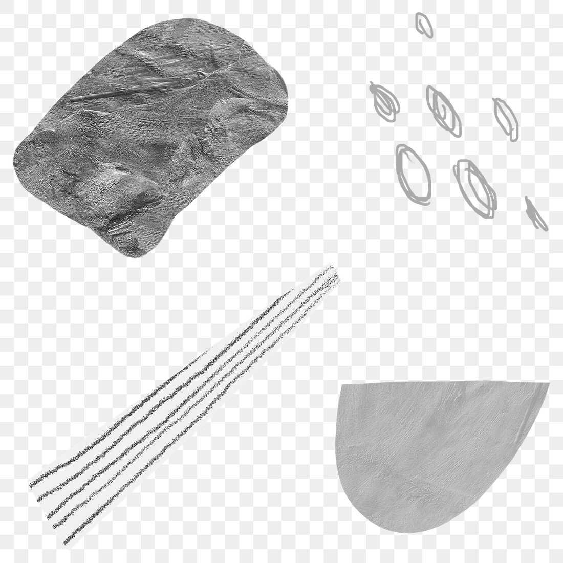 Scribble strokes and gray stone | Premium PNG - rawpixel