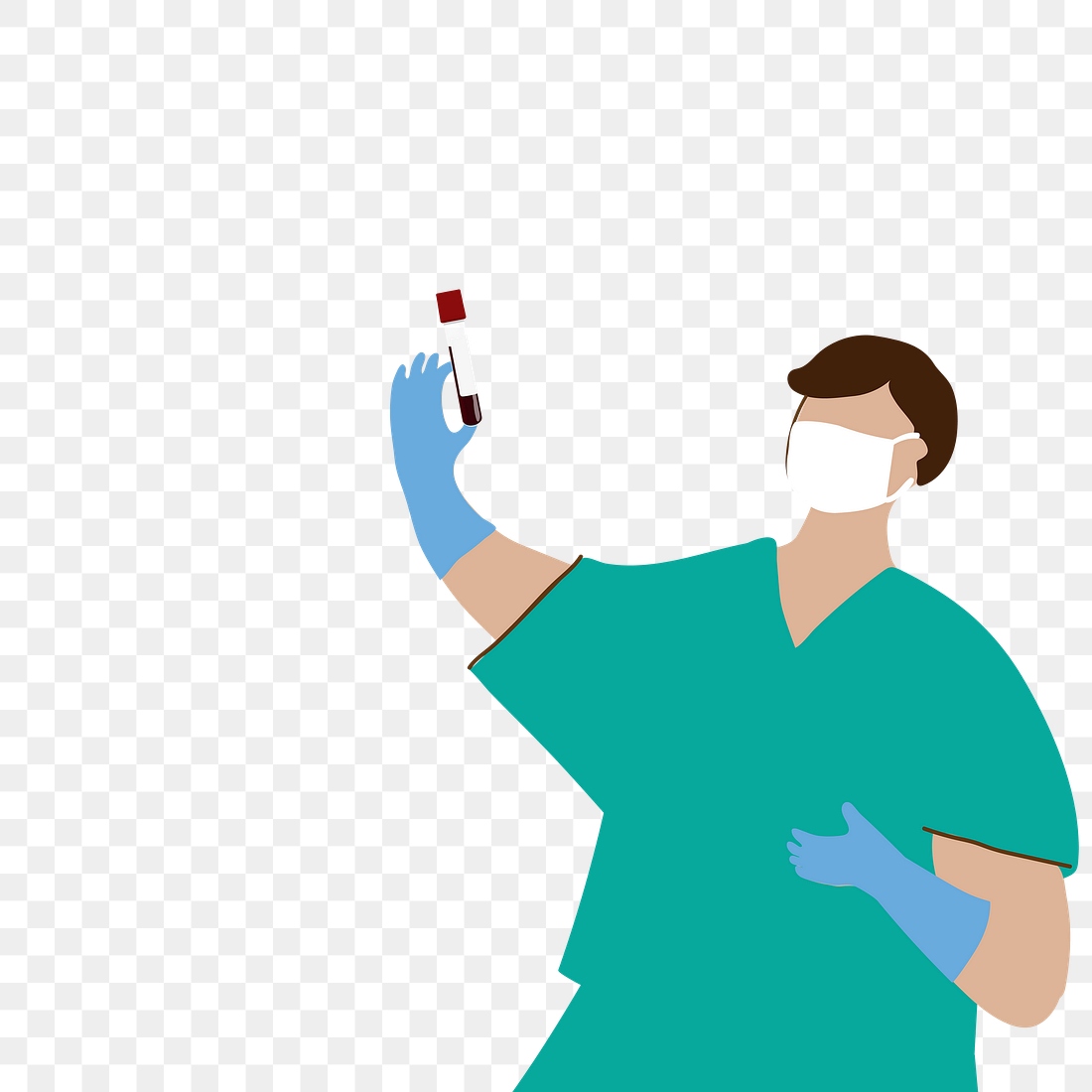 Lab technician blood test tube | Premium PNG Sticker - rawpixel