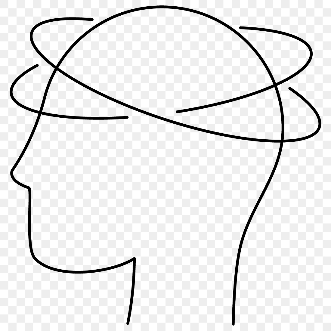 Line drawing character fainting COVID-19 | Premium PNG Sticker - rawpixel