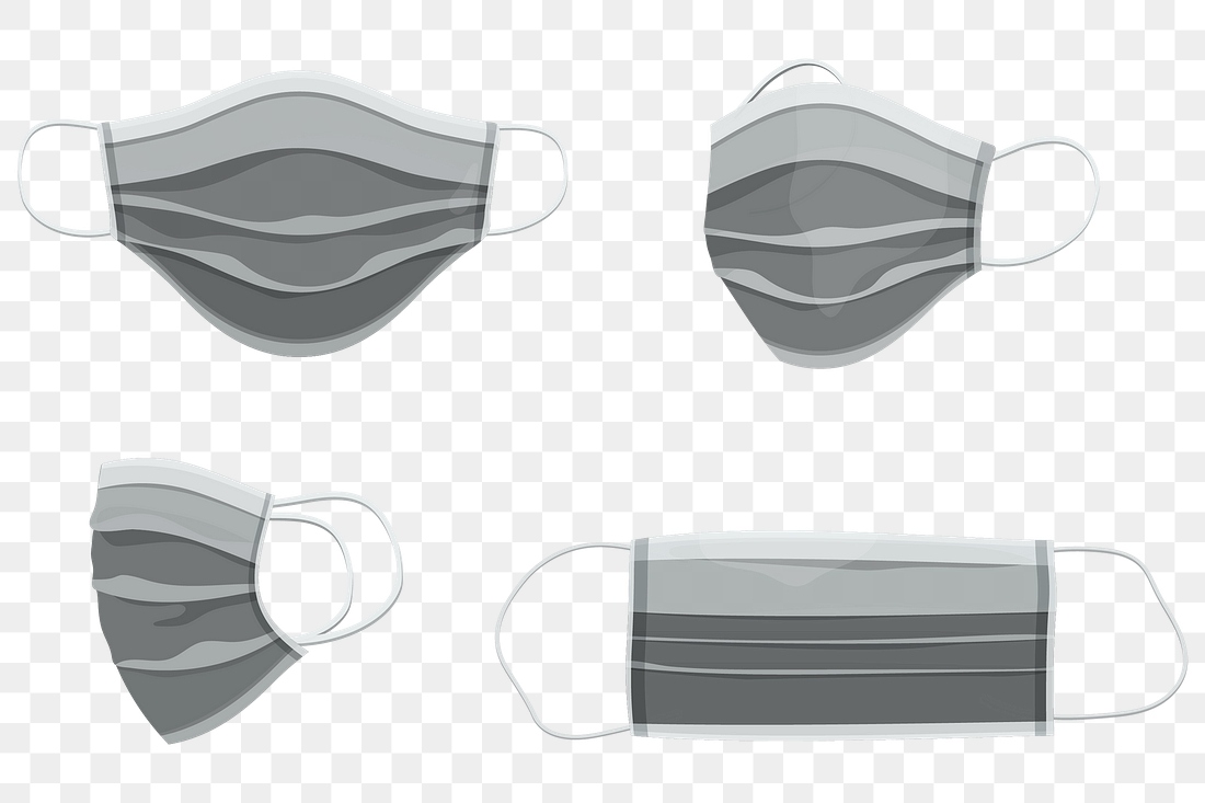 Surgical face mask set transparent | Free PNG - rawpixel